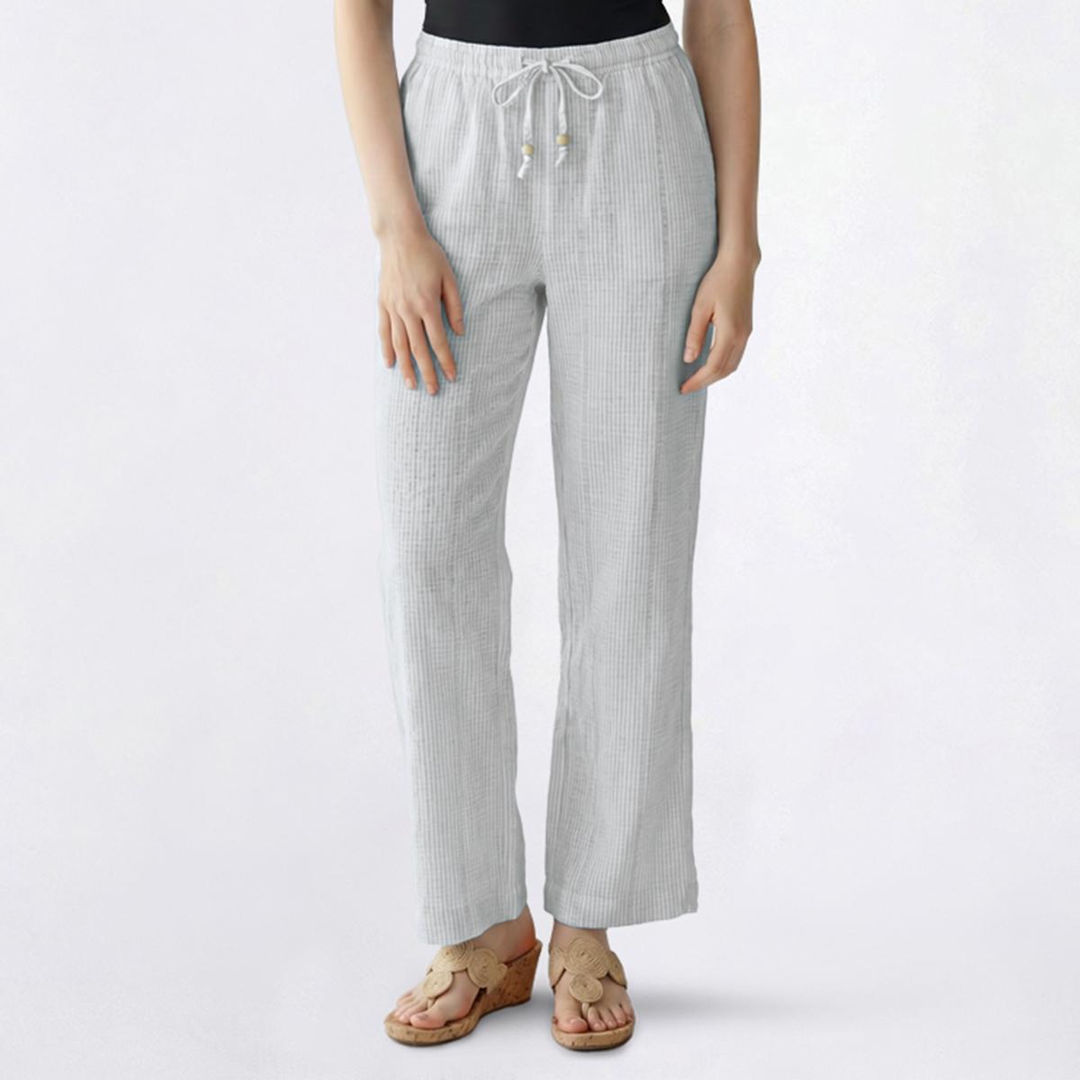 Click here for Juniors No Comment Lurex Striped Bead Tie Pants -... prices